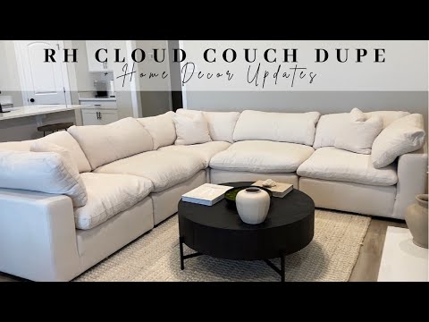 CLOUD SOFA DUPE | RESTORATION HARDWARE INSPIRED HOME DECOR | MODERN HOME DECOR UPDATES