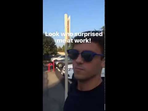 Tom Daley Surprises Dustin Lance!