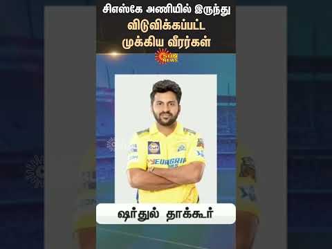 CSK | Released Key Players list | IPL | Auction | Sun News