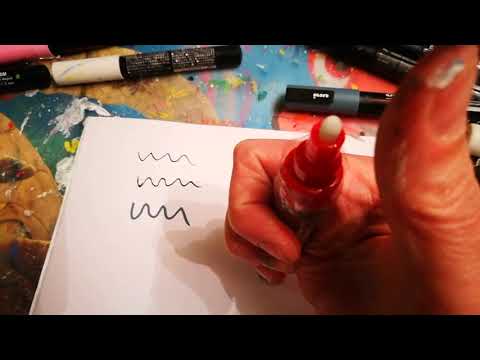 A guide to Posca Paint Pen nib sizes! Perfect for new and experienced rock painters alike 👍