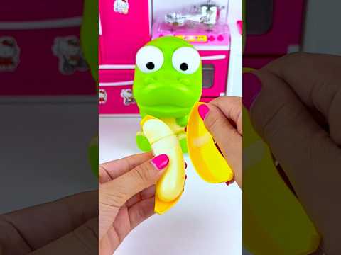 Satisfying with Unboxing & Review Miniature Crong Eating Banana Set Toys | ASMR Videos