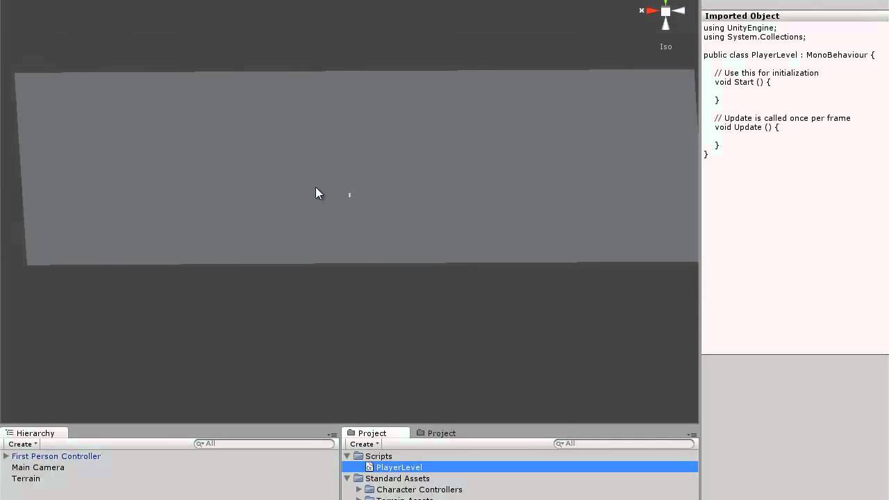 Unity 3d tutorial 1 : part 1 : Basic experience and level system