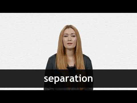 How to pronounce SEPARATION in American English