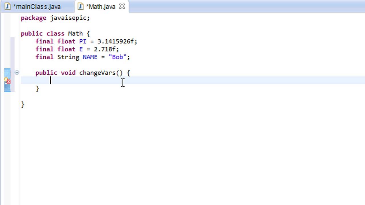 Java Programming - 41 - Constants