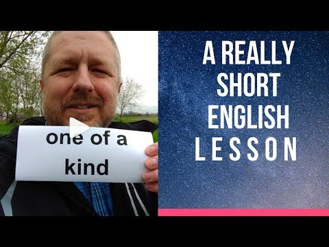 Meaning of ONE OF A KIND - A Really Short English Lesson with Subtitles