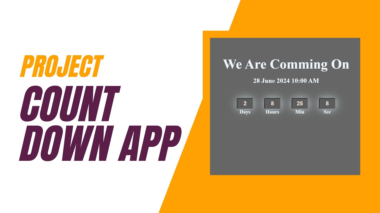 Build a Countdown Timer | HTML, CSS & JavaScript | With Source Code