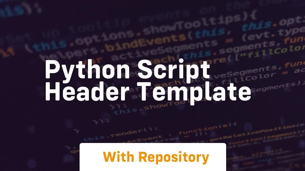 python script header template