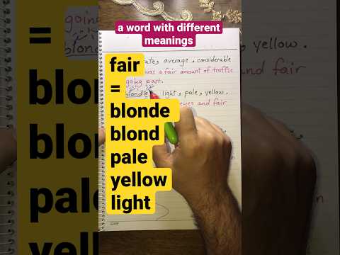 a word with different meanings #blond #blonde #pale
