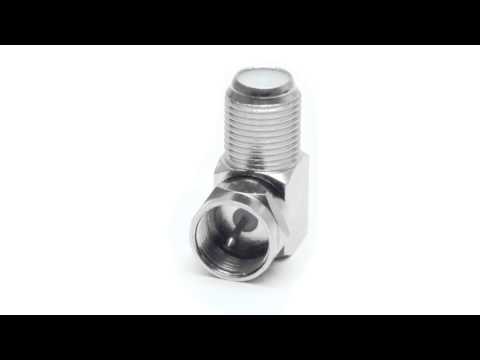 F-Type Male to F-Type Female Right Angle Adapter #123