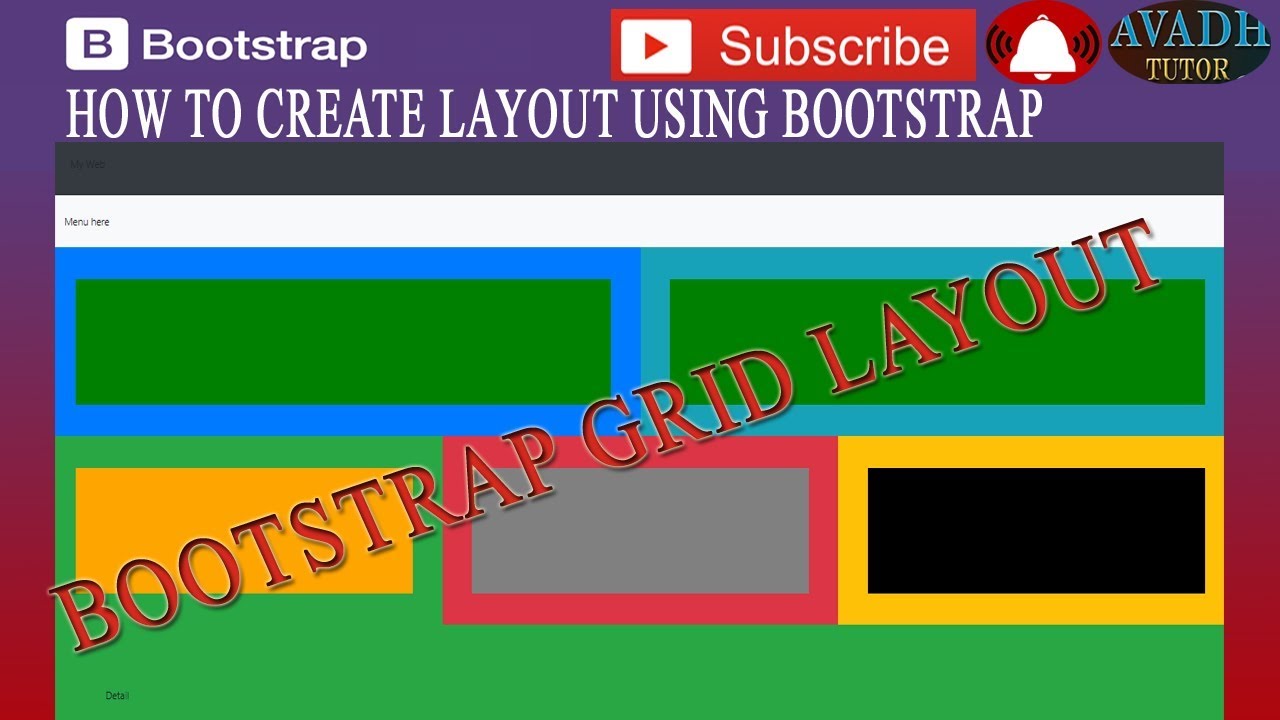 layout creation using bootstrap grid system || bootstrap tutorial