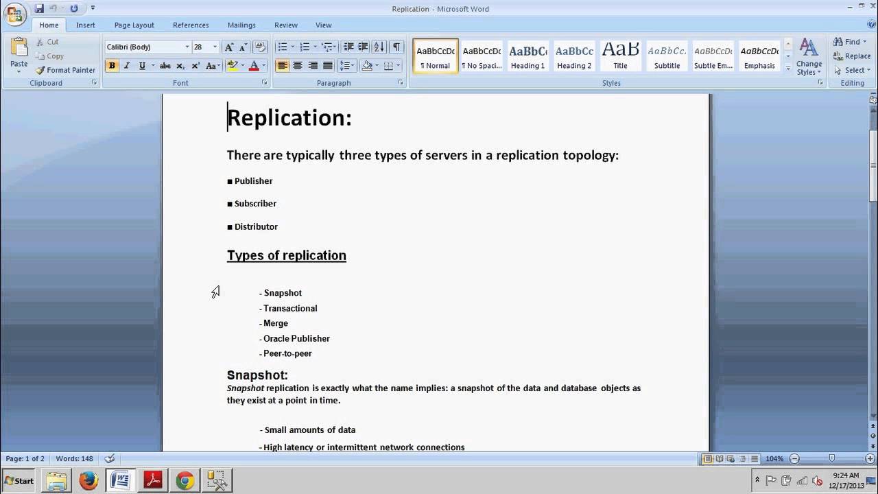 SQL Server tutorial 71: Configuring Replication / Types of Replication /