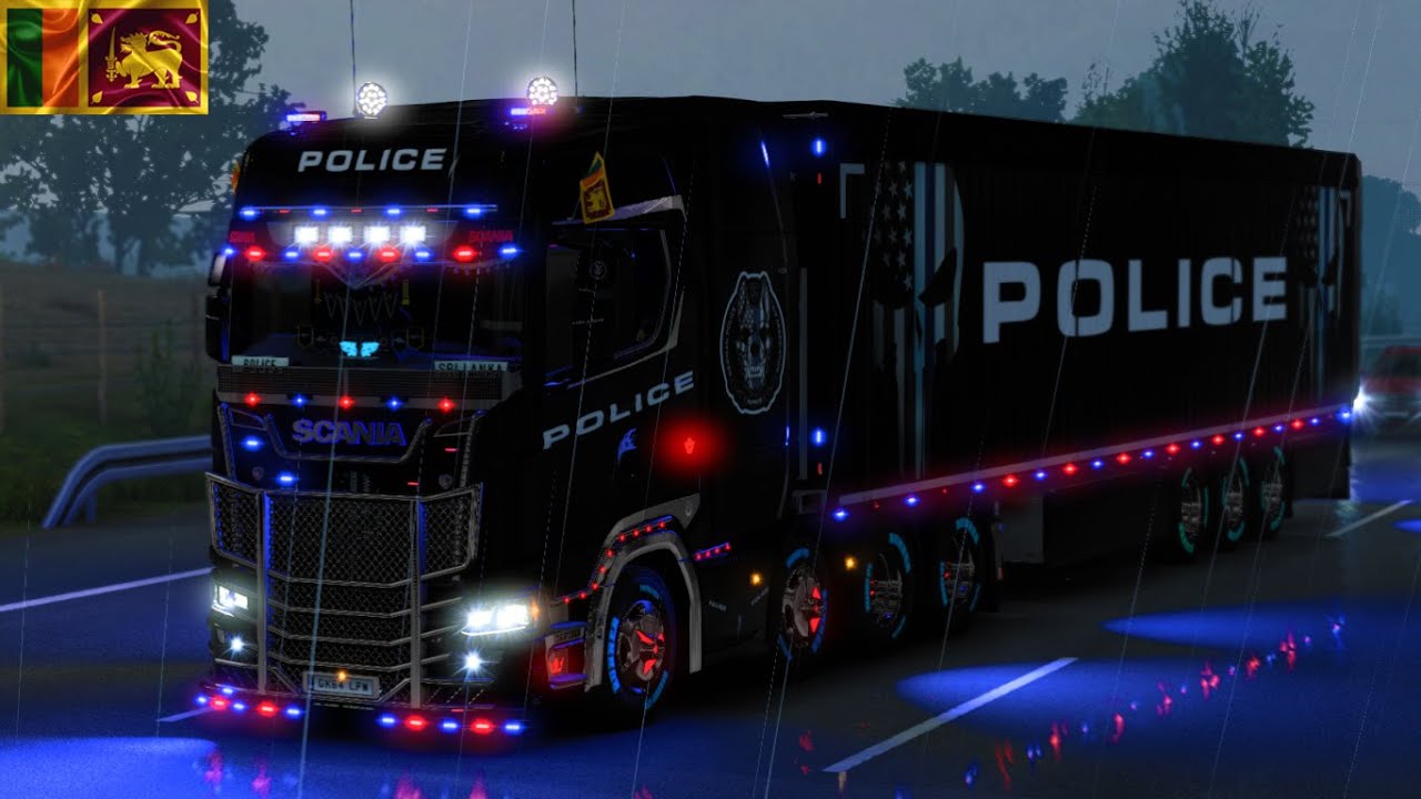 ETS2 EPIC POLICE SCANIA TRUCK SKIN AND TRAINER SKIN 1.42 - ETS 2