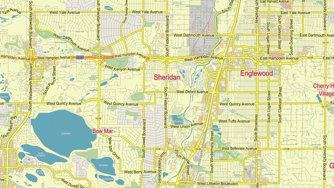 Denver Colorado 3 10 PDF: Digital Vector Maps