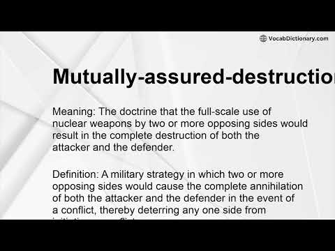 Mutually-assured-destruction Meaning