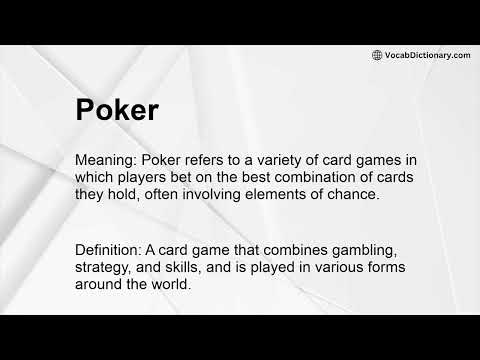 Poker Meaning