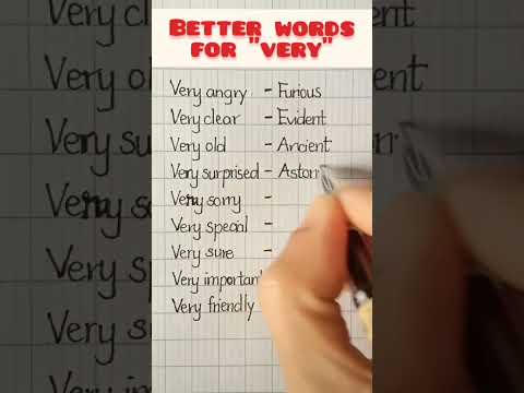 👌 Use these words instead of "VERY"