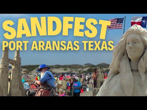 Port Aransas SandFest 2025 | Epic Sand Sculptures on the Texas Coast! 🏖️