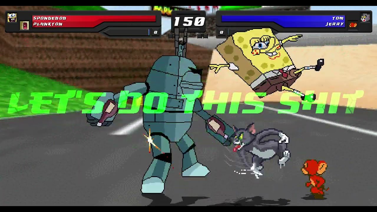 Mugen Request - Spongebob & Plankton VS Tom & Jerry