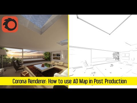 Corona Renderer: How to use AO Map in Post Production
