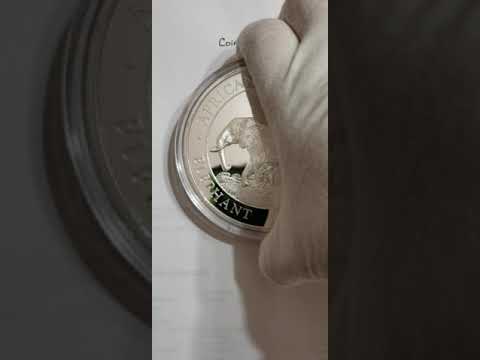 2022 1 Kilo Silver 2000 Shillings Somalian AFRICAN ELEPHANT Coin.