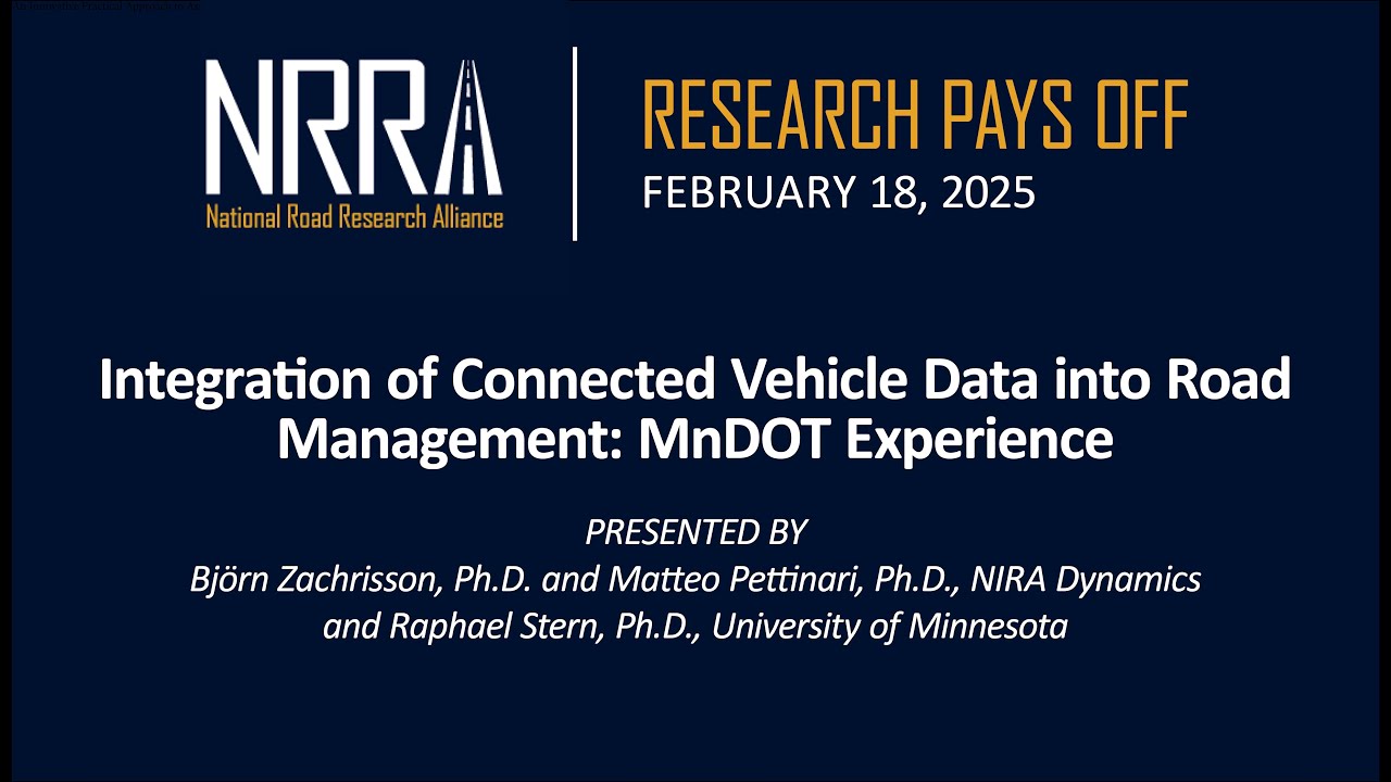 Research Pays Off | March 2025: Integration of Connected Vehicle Data into Road Management at MnDOT