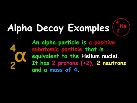 Alpha Decay Examples (Nuclear Reaction)
