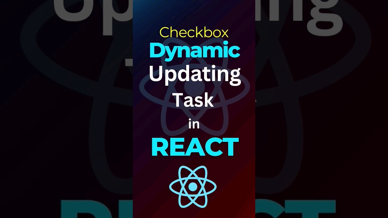 react checkbox dynamically updating task. #reactjs #reactjstutorial #webdevelopment