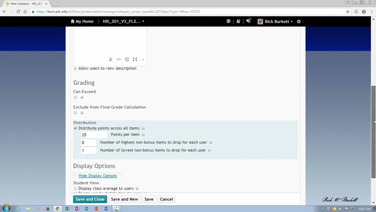- Grades Tool - Adding a New Grade Category