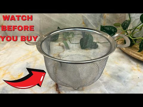 U.S. Kitchen Supply 3 Quart Stainless Steel Mesh Net Strainer Basket with a Wide Rim
