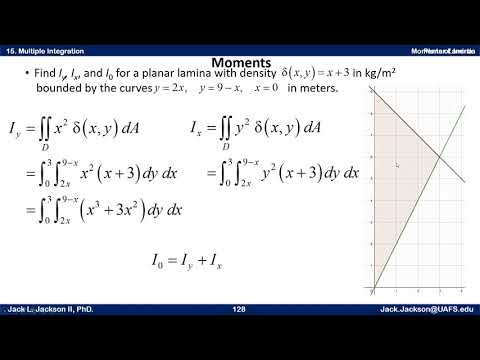 Calculus 15.13 Moments of Inertia