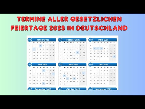 Termine aller gesetzlichen Feiertage 2025 in Deutschland