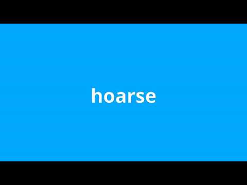 what is the meaning of hoarse