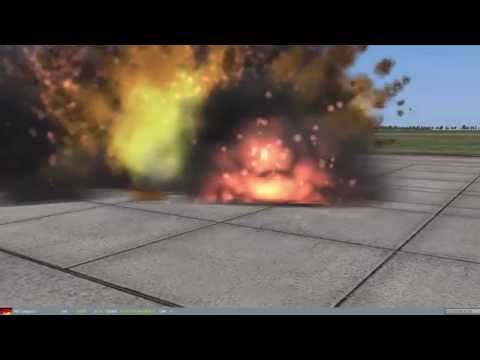 DCS, Mig-21, BL-755 cluster bomb, on Leopard 2 tank.