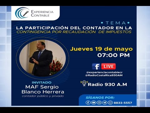 La participaci贸n del contador en la contingencia por recaudaci贸n de impuestos. 19 mayo 2022
