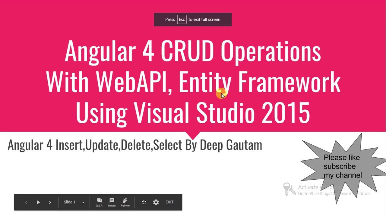 Angular 4 CRUD operations with Web API Entity Framework SQL Server(Full App Example)