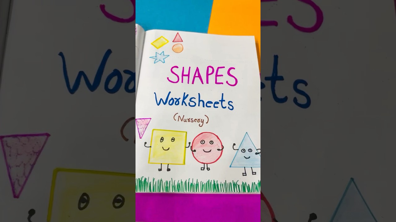 Fun Shapes Worksheet for Nursery Kids | Learn with Smiles! 🟡🔺🔵