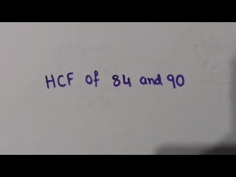 Find the HCF of 84 and 90