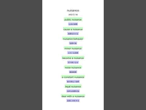collocations synonyms - nuisance