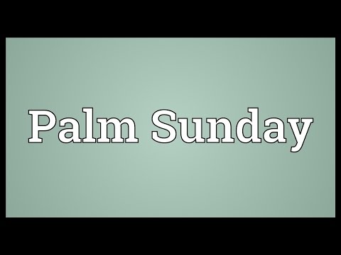 Palm Sunday Meaning