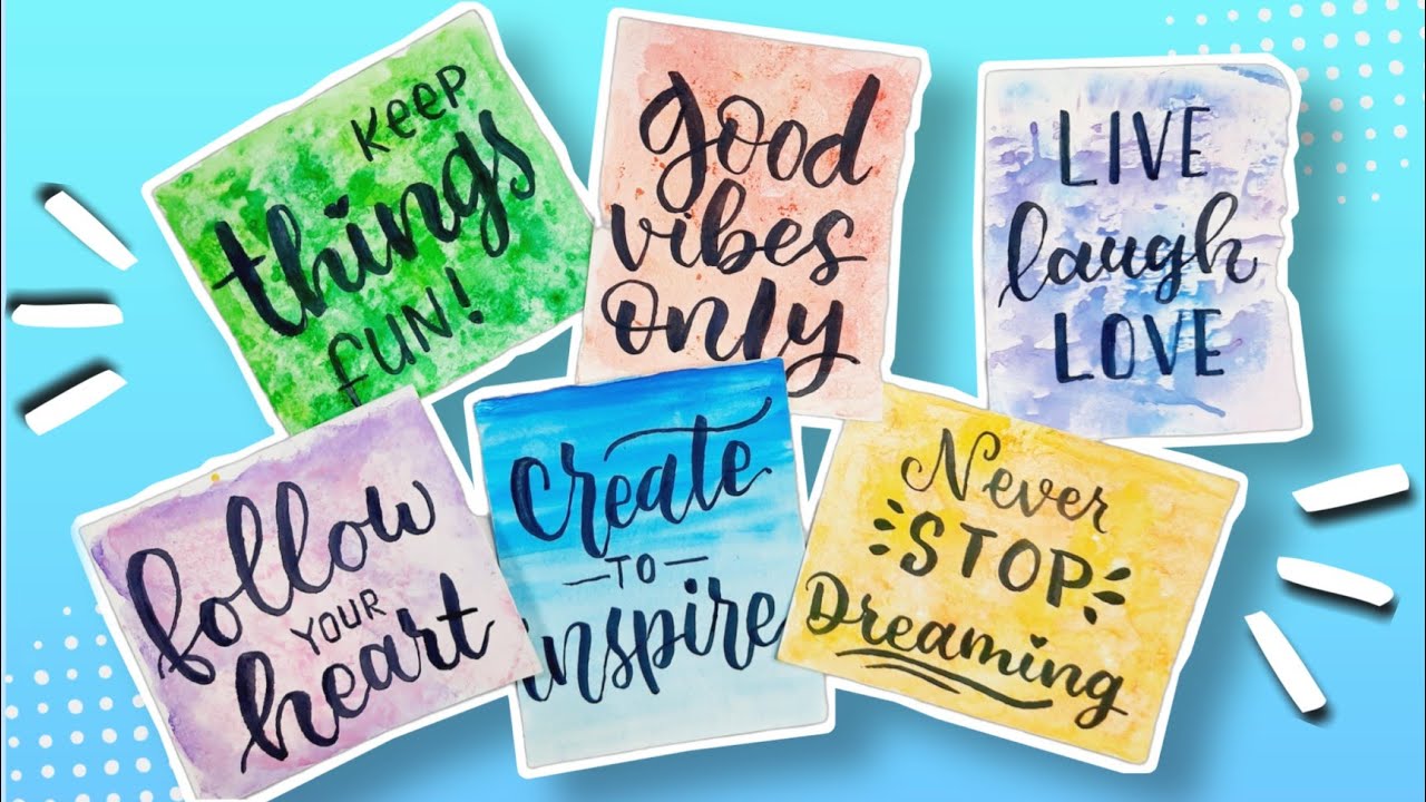 6 Maneras de Hacer Fondos de Acuarelas para tu Lettering | Marialis