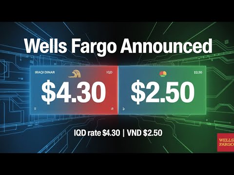 ๐ฅWells Fargo Announced IQD $4.30 & VND $2.50 Today๐ฅ Iraqi Din News Today๐ฅ