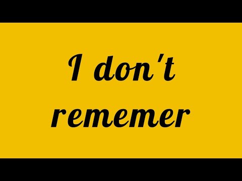 How to say “I don’t remember” in Spanish