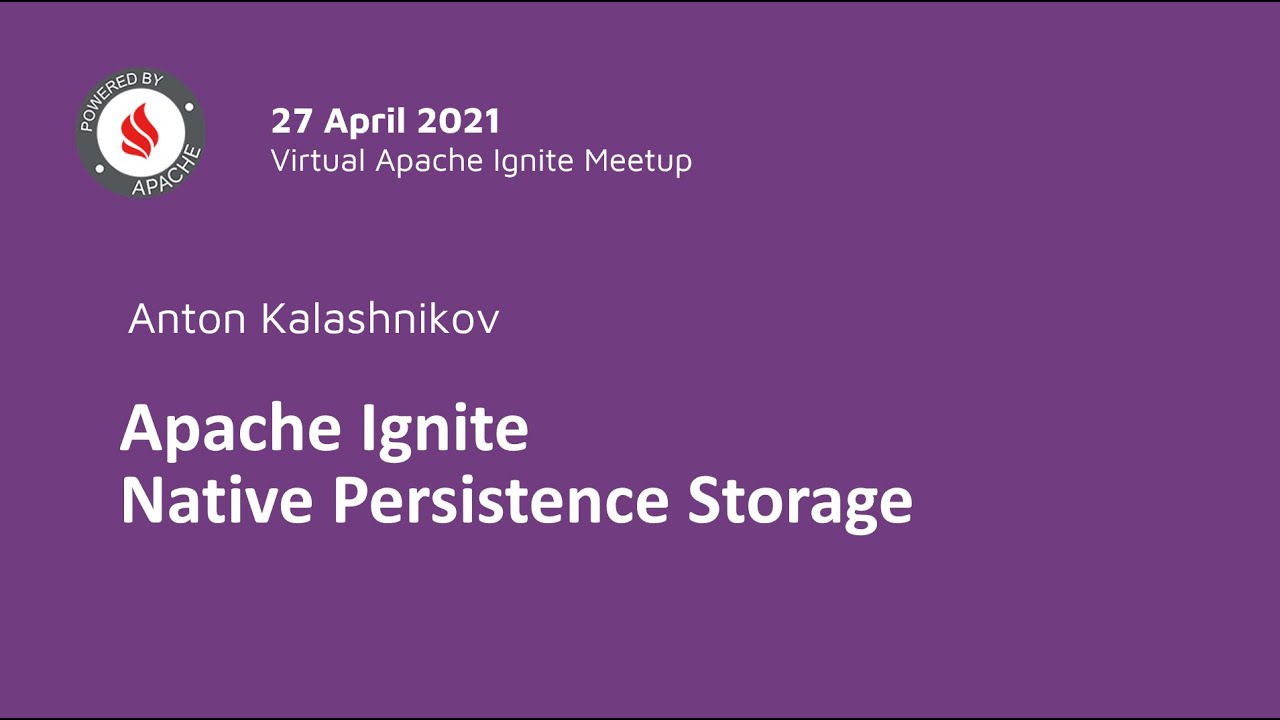 Apache Ignite Native Persistence Storage