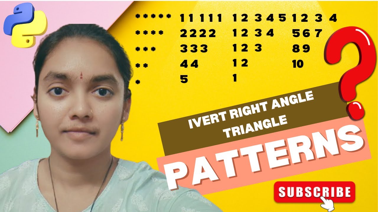 Logic Building - Invert Right Angle Triangle Patterns | Patterns in Python #patterns #python #viral 
