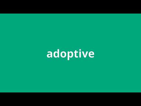 what is the meaning of adoptive