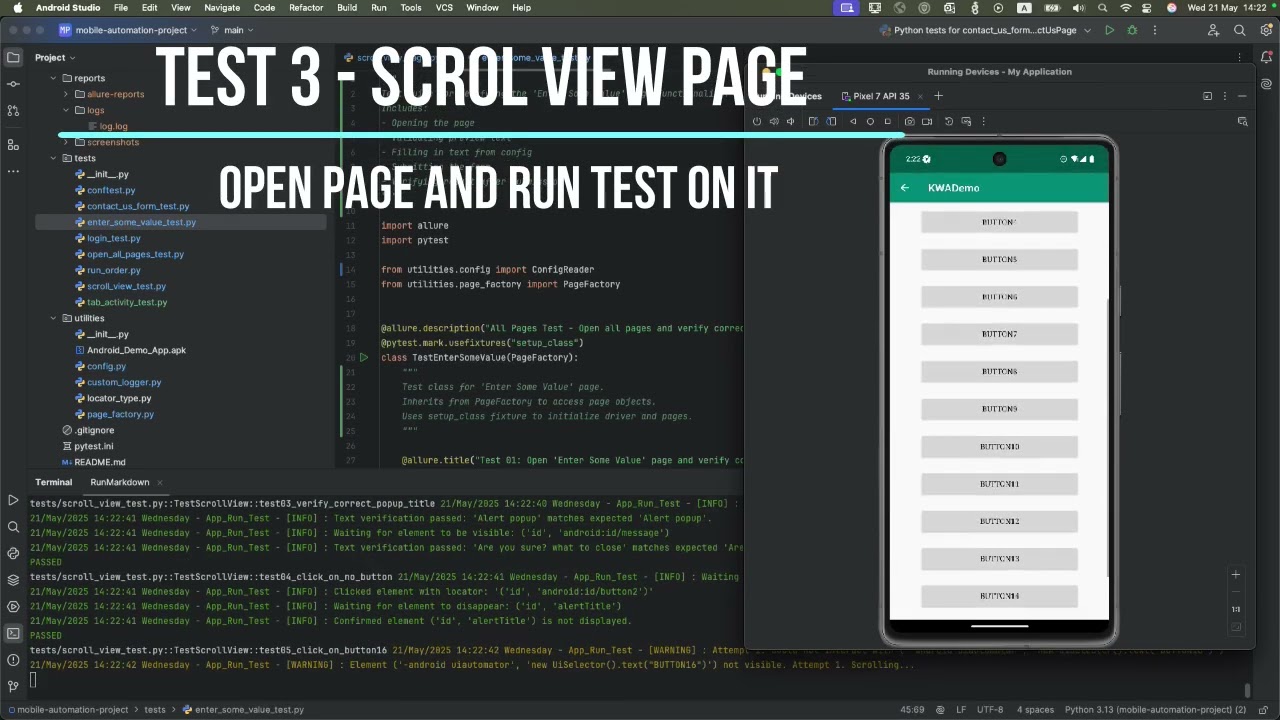 Appium with Python Automation test