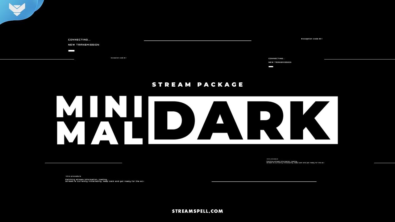 Minimal Dark Stream Overlay Package by StreamSpell