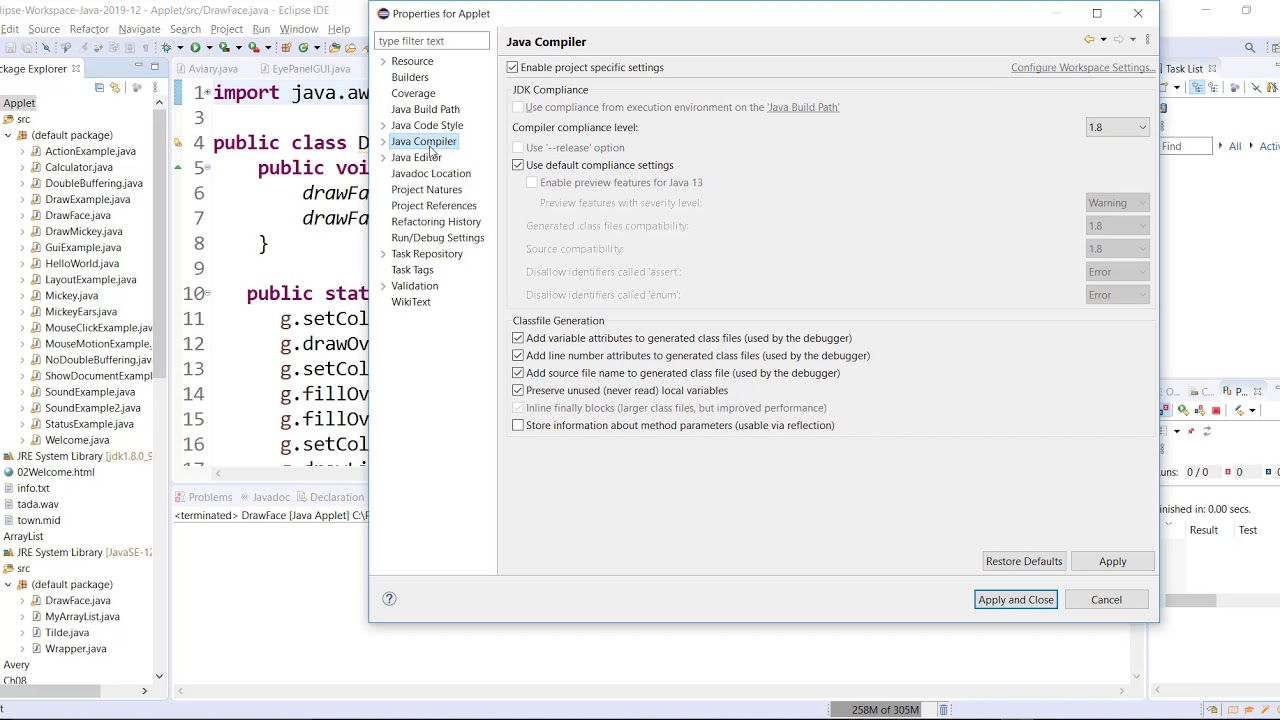 How to change JDK (Java Compiler) version in Eclipse.