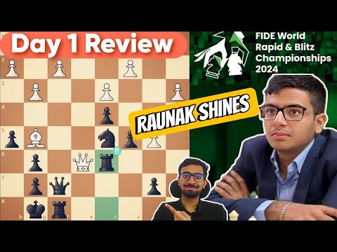 Raunak Did Brilliancy Against Alireza at World Rapid Chess Championship 2024 | Day1 Standings |Hindi