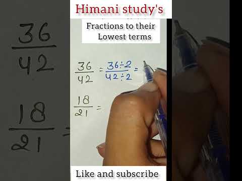 fractions to their lowest terms #fraction #trending #terms #fractionsanddecimals #their #himanistudy